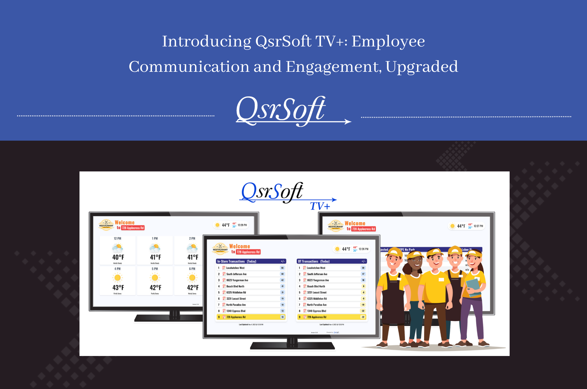 Introducing QsrSoft TV+: Employee Communication and Engagement, Upgraded - QsrSoft